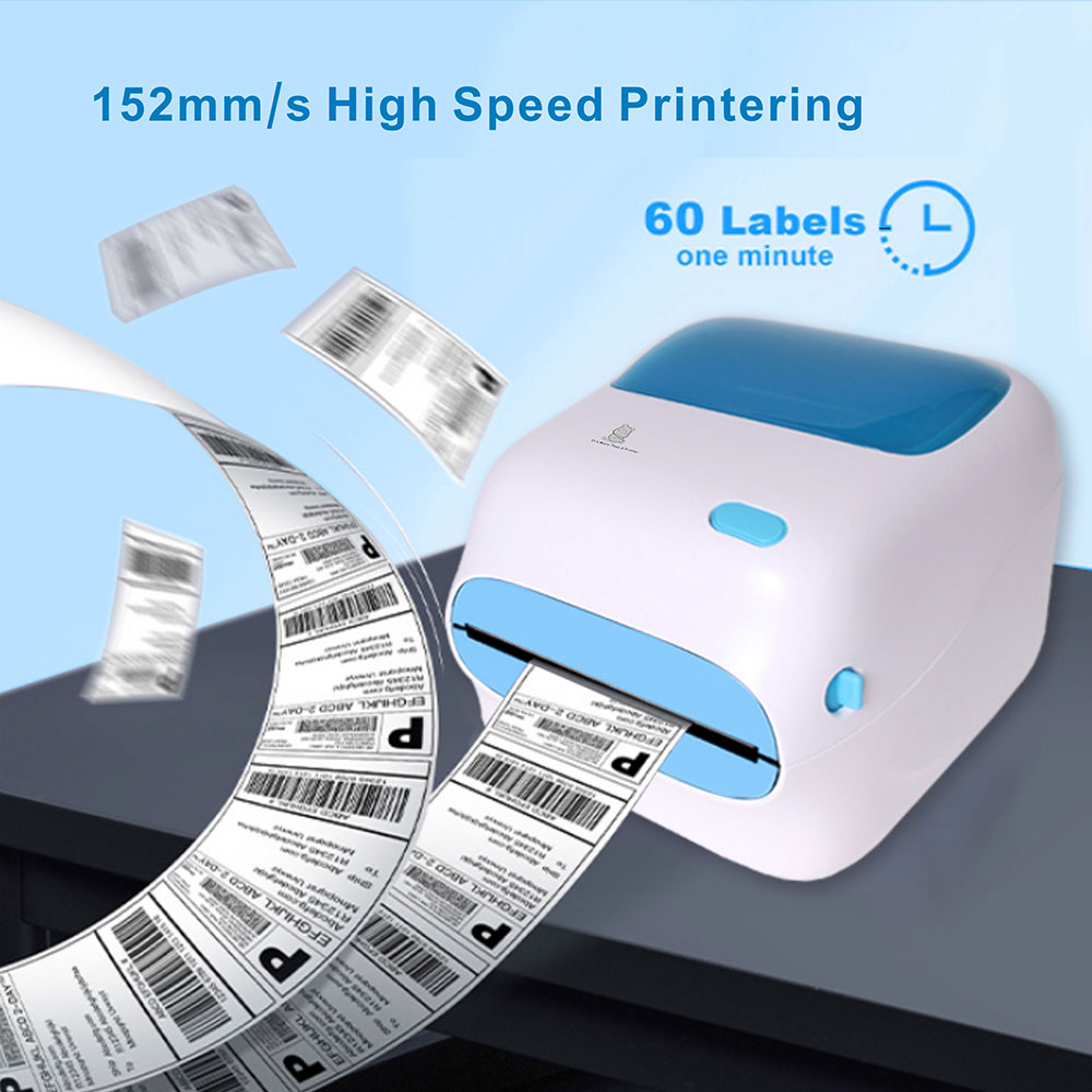Zywell - Impresora Smart Label con papel de papel de 110 mm Termal 4x6 Impresora de etiqueta de ...
