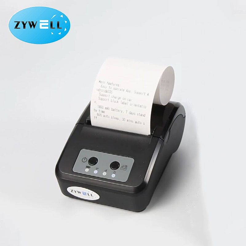ZYWELL - Restaurant Wireless Receipt Printer Mini Mobile Printer Handheld Printer with Bluetooth ...