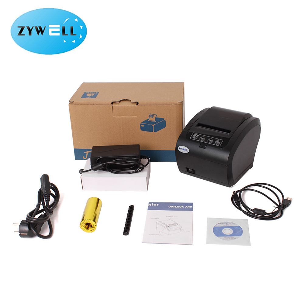 ZYWELL - Impresora POS System Bluetooth Printer Receipt Thermal Printer 80mm POS 80 Zywell ZY306 ...