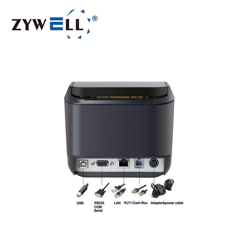 80mm Barcode Thermal Printer - Zywell ZY3310 - Black & White