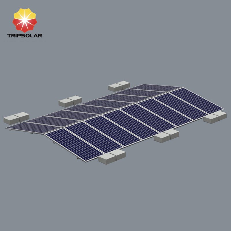 Tripsolar OEM East-West Flat Roof Solar Mounting System