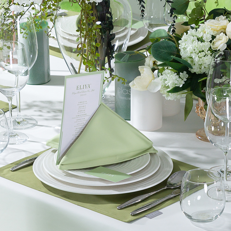 Romantic Custom Banquet Theme Linens Set Wedding Table Cloth