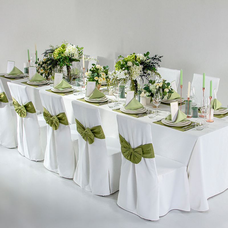 Romantic Custom Banquet Theme Linens Set Wedding Table Cloth