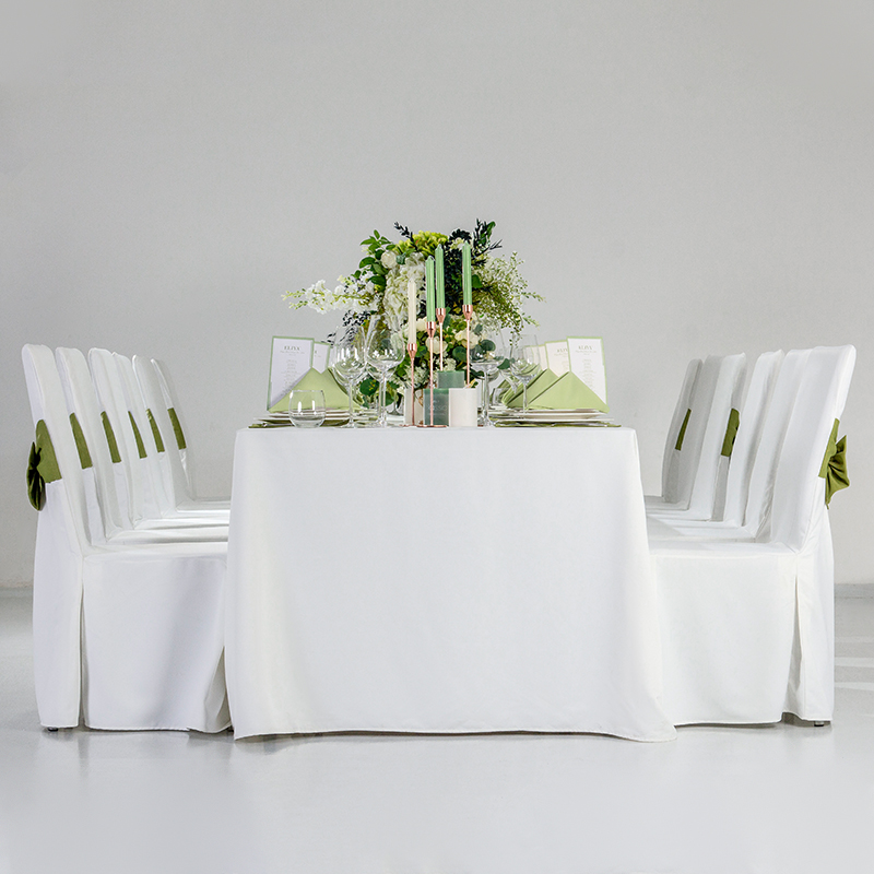 Romantic Custom Banquet Theme Linens Set Wedding Table Cloth