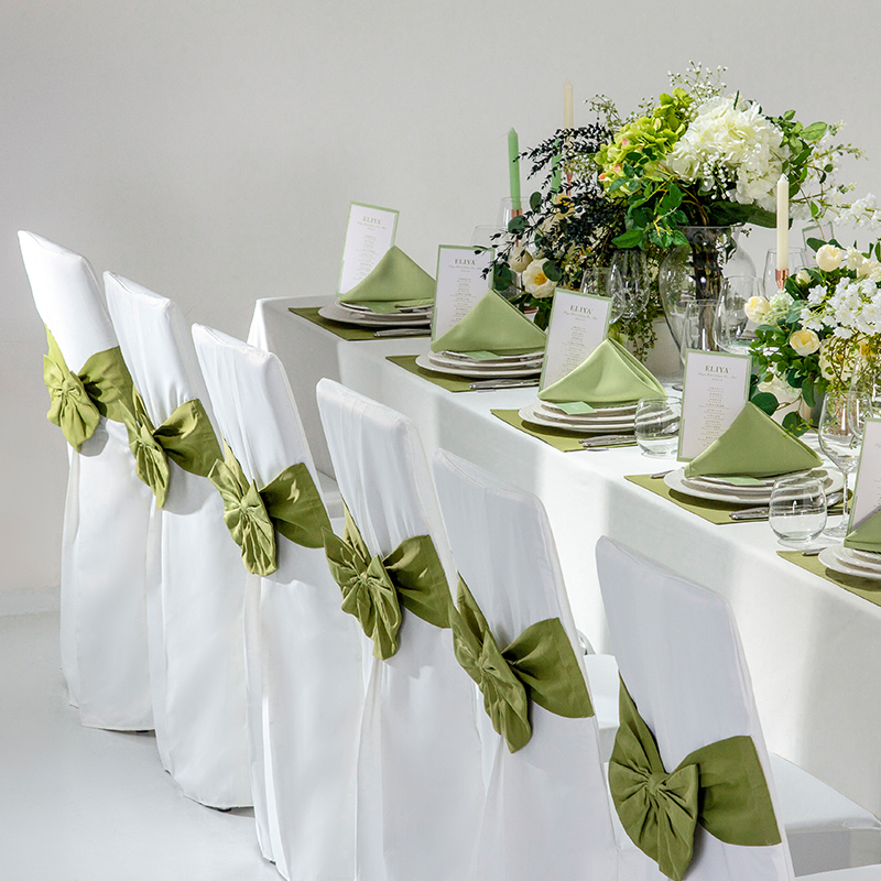 Romantic Custom Banquet Theme Linens Set Wedding Table Cloth