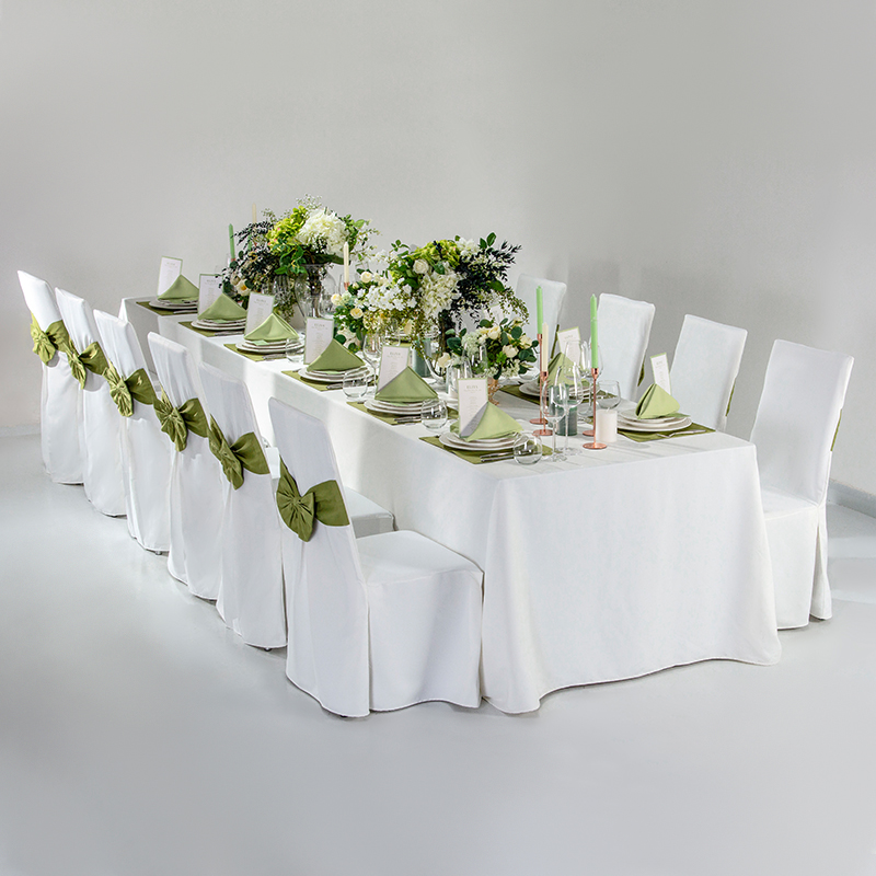 Romantic Custom Banquet Theme Linens Set Wedding Table Cloth