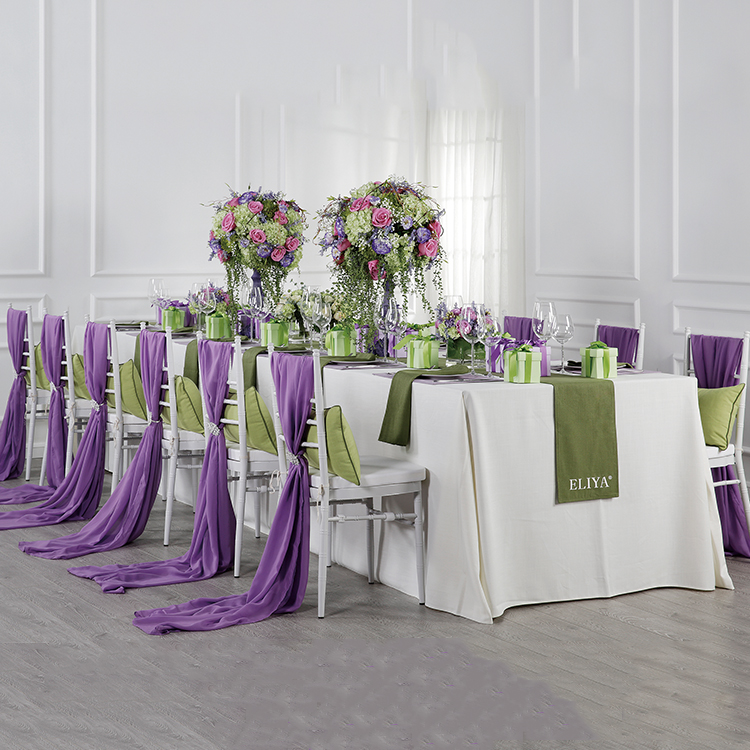 Romantic Custom Banquet Theme Linens Set Wedding Table Cloth