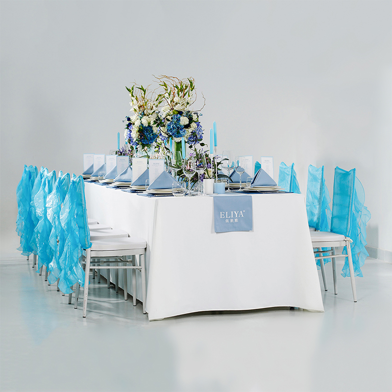 Romantic Custom Banquet Theme Linens Set Wedding Table Cloth