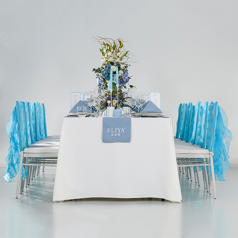 Romantic Custom Banquet Theme Linens Set Wedding Table Cloth