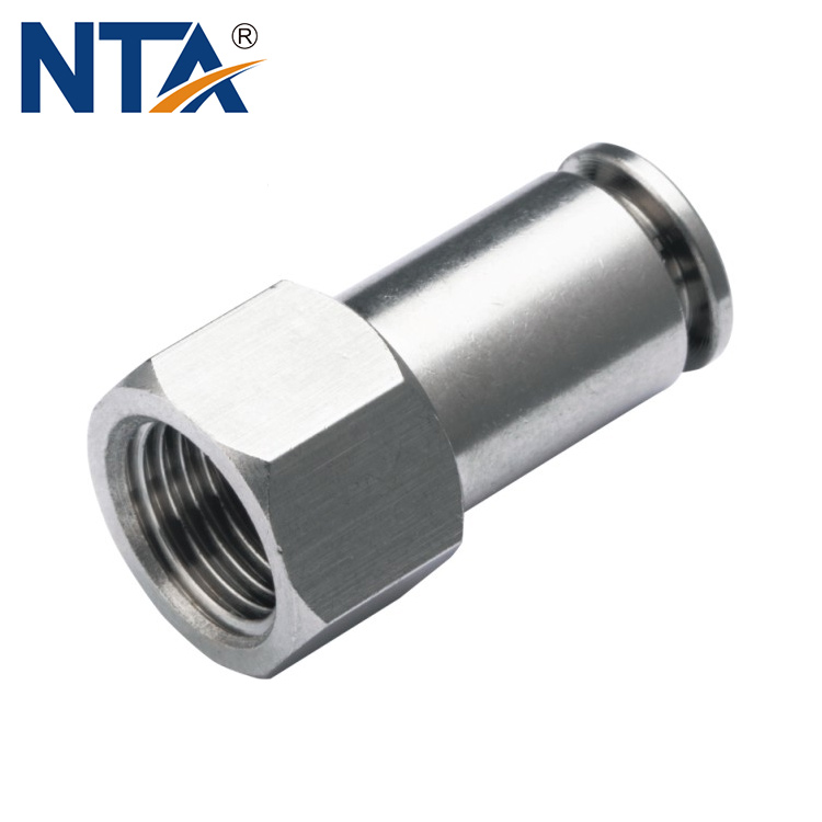 MPCF Female Straight Nikel Plated Brass Push in Fittings/ Brass ...