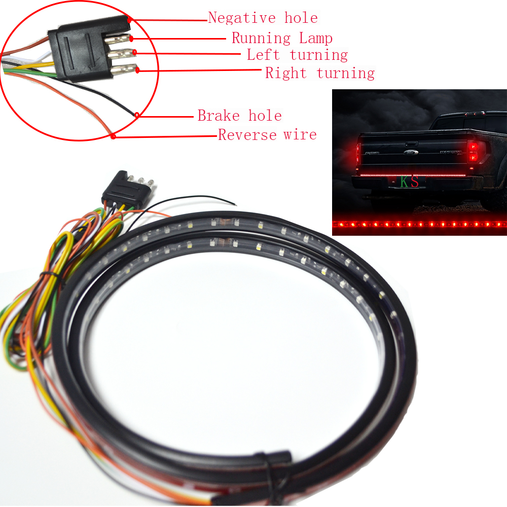 Kingshowstar - 48" Tailgate LED Strip Reverse Brake Turn Signal Tail ...