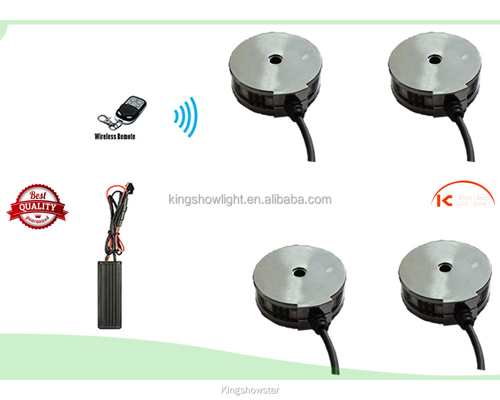4*Pod RGB LED Motorcycle Wheel Lighting Kit with Remote Control