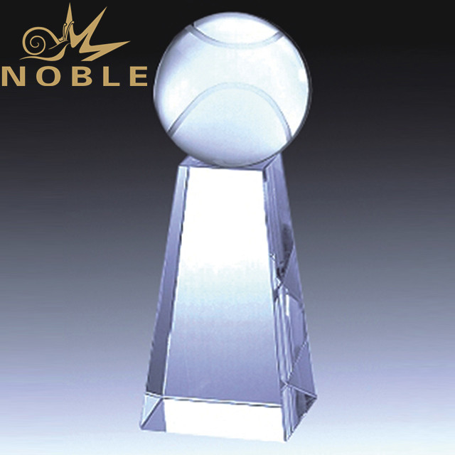 Customized Crystal Trophy and Glass Tennis Trophy on Noble Awards