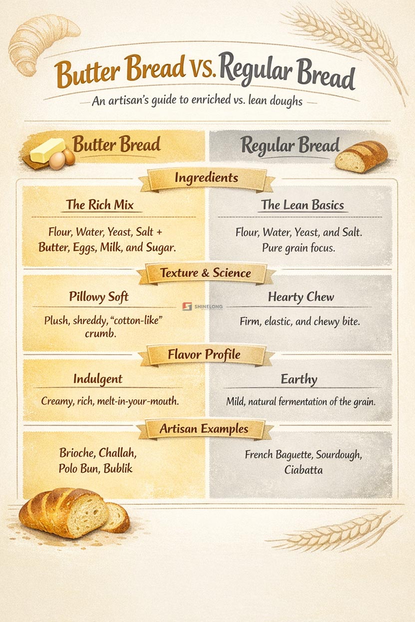 10 Types of Butter Bread: a Comprehensive List for Bakeries | SHINELONG