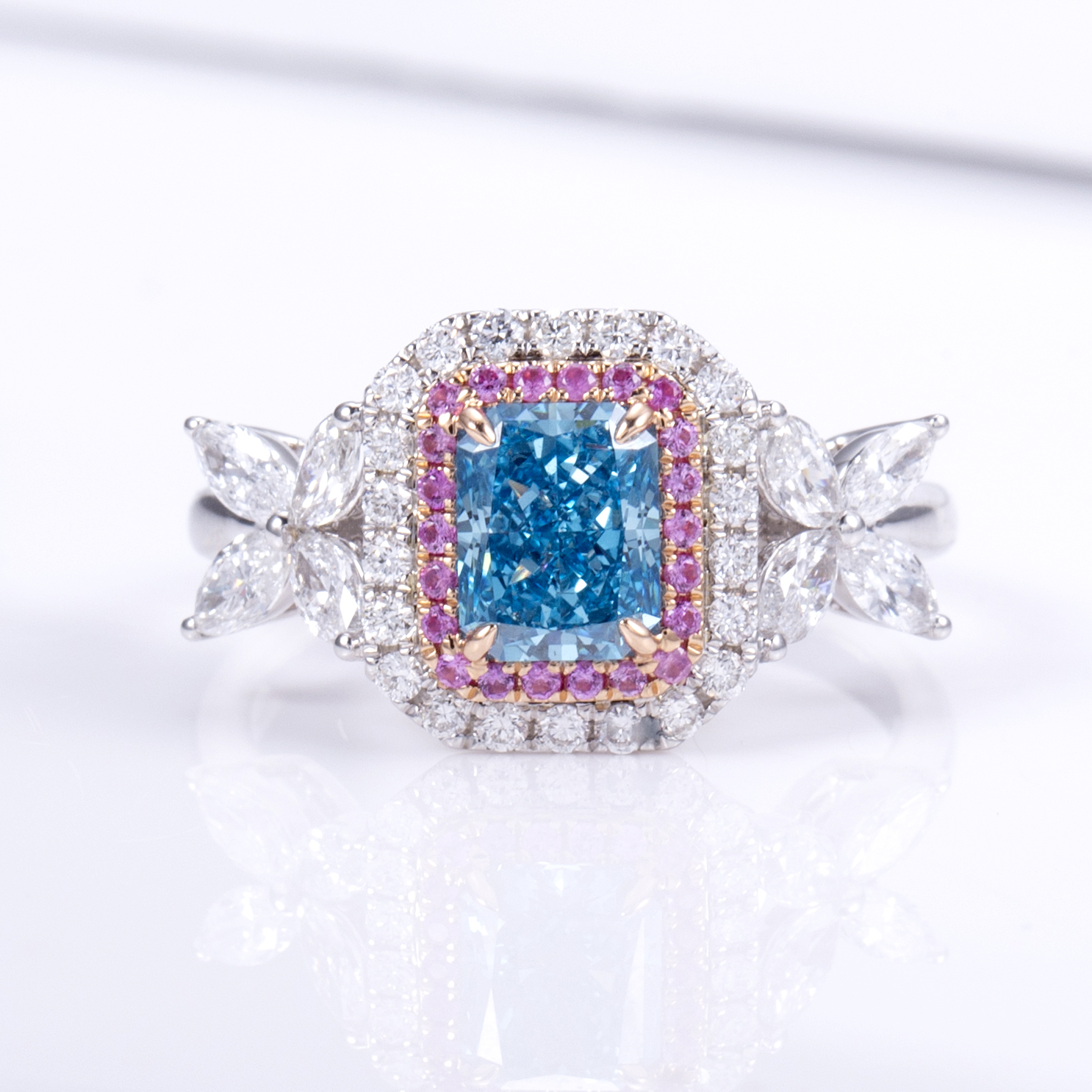 MSR-1475 Customization 9k/10k/14k/18k Color Lab Diamond Ring | Messi ...