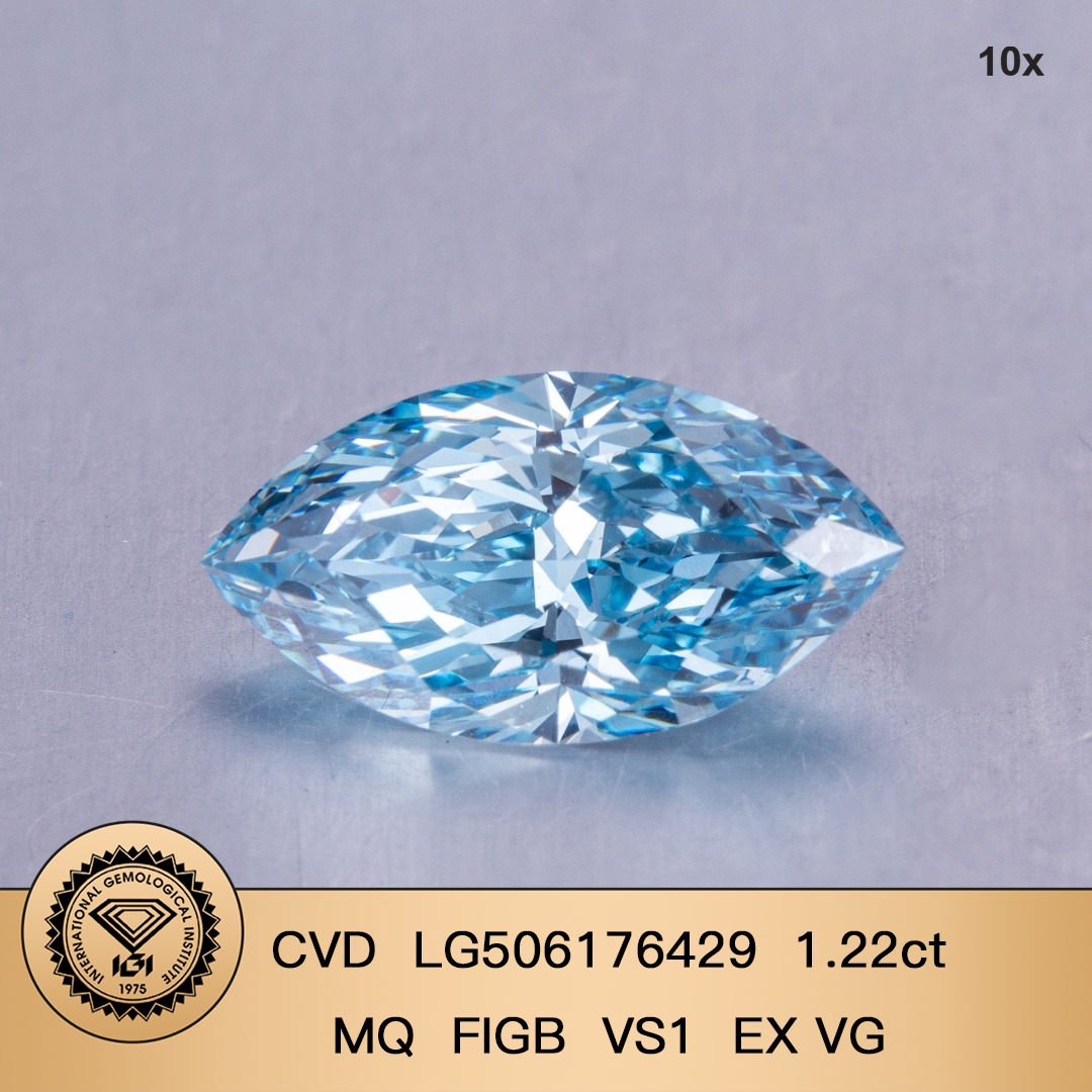 Messi Jewelry - 1ct Marquise VS Loose Blue Lab Grown Diamonds CVD Lab ...
