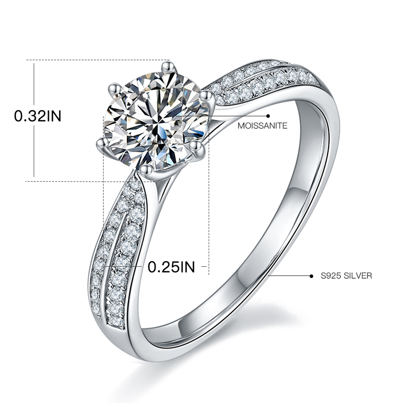 M06A Slightly Inlaid with Starlight Queen 1ct Moissanite Gold Plated ...