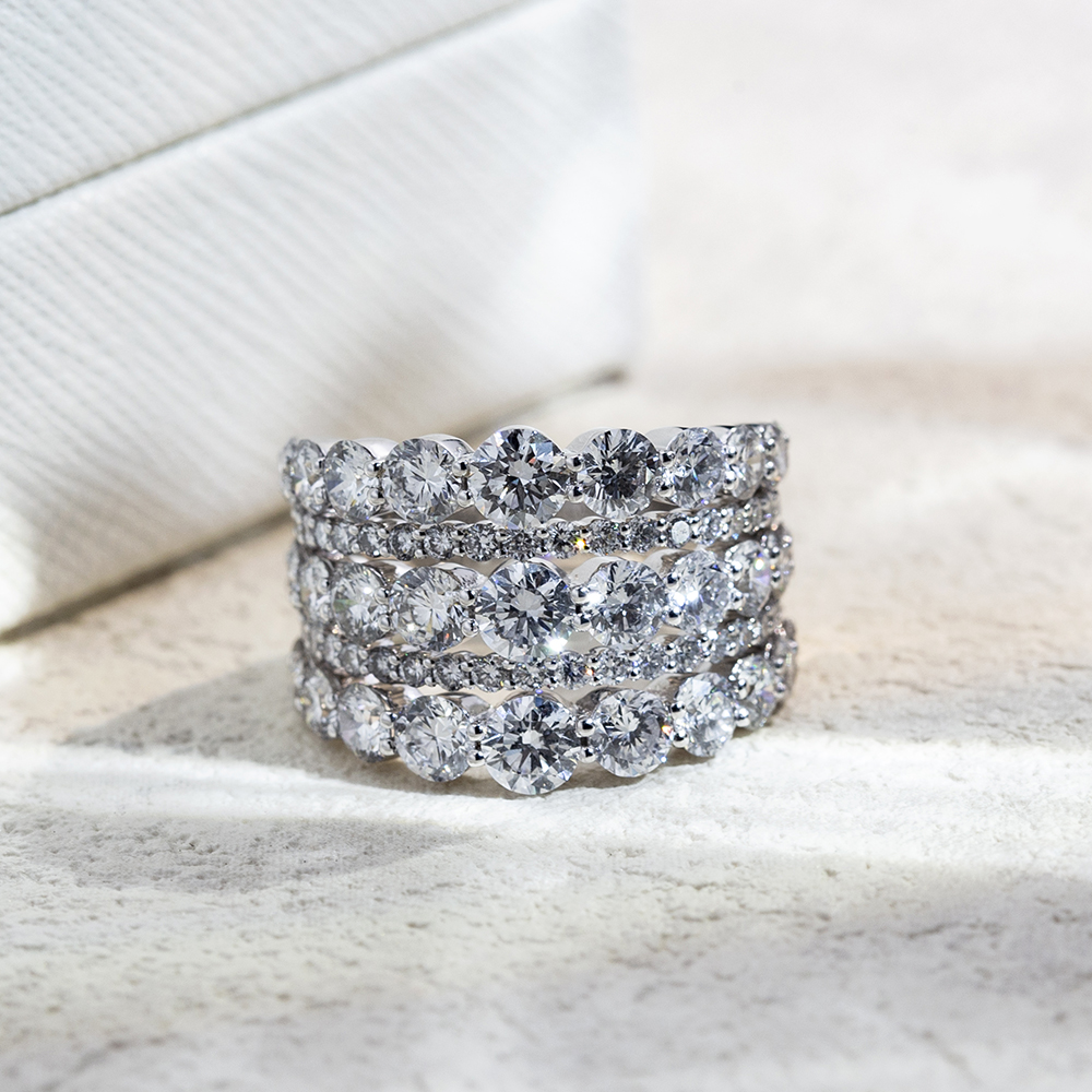 MSR-1741 Messi Pretty Lab Grown Diamond Fashion Eternity Ring Luxury ...