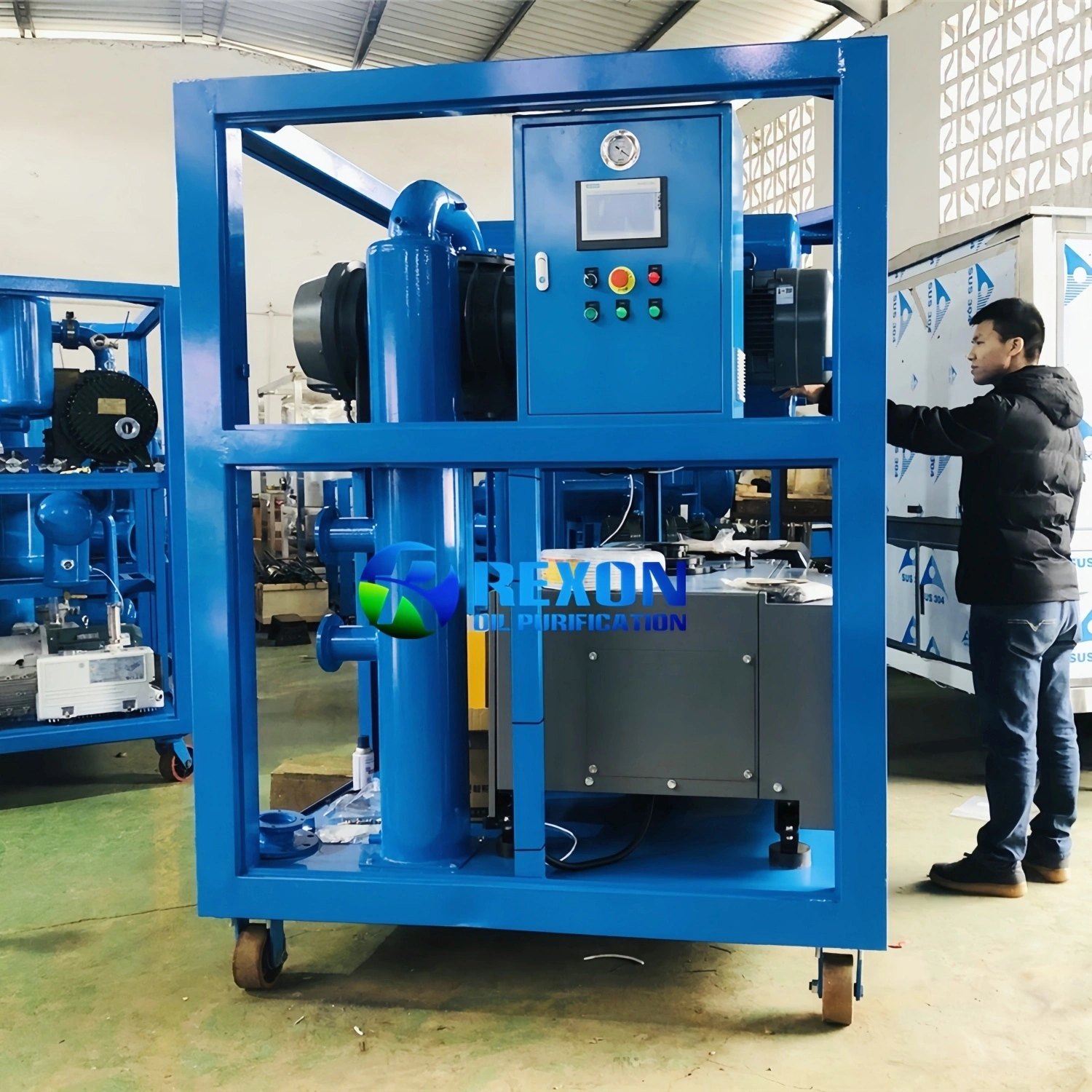 Deluxe Type High Vacuum Transformer Evacuating Machine with European ...