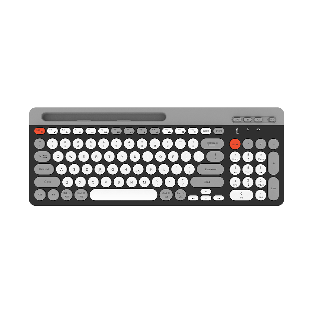 Bluetooth Multifunctional Wireless Keyboard Office Diy Round Keycap ...