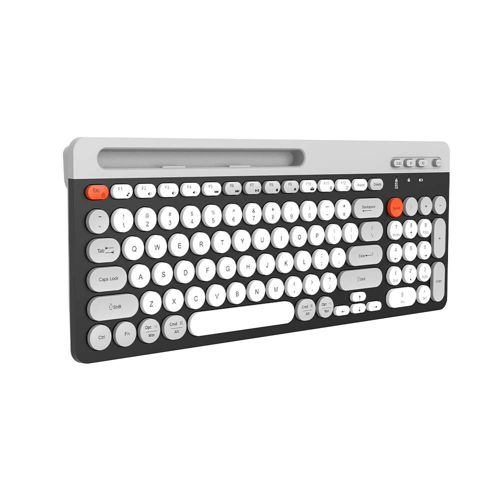 Bluetooth Multifunctional Wireless Keyboard Office Diy Round Keycap ...