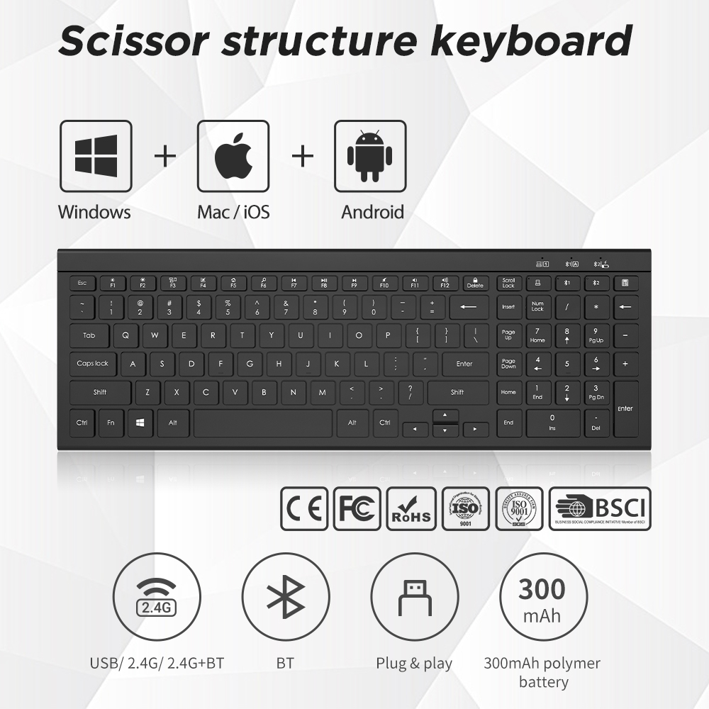Factory Scissor Structure Keyboard With Super Long Life X Structure ...