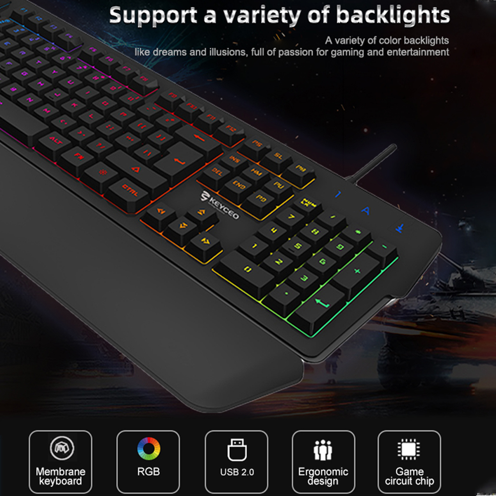 Ergonomic Keyboard Programming Max.100mA 10 Million 108 Keys Keyceo ...