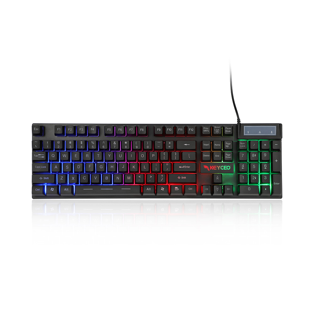 Rgb Wired Membrane Gaming Keyboard Computer Keyboard Multimedia Control ...