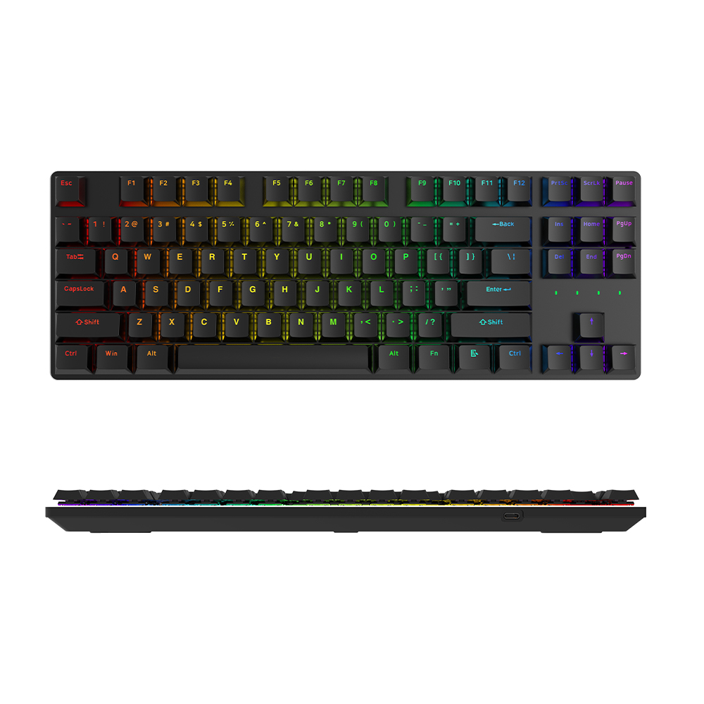 Mini Mechanical Keyboard Wireless Rgb Adopt Low-shaft Half-height ...