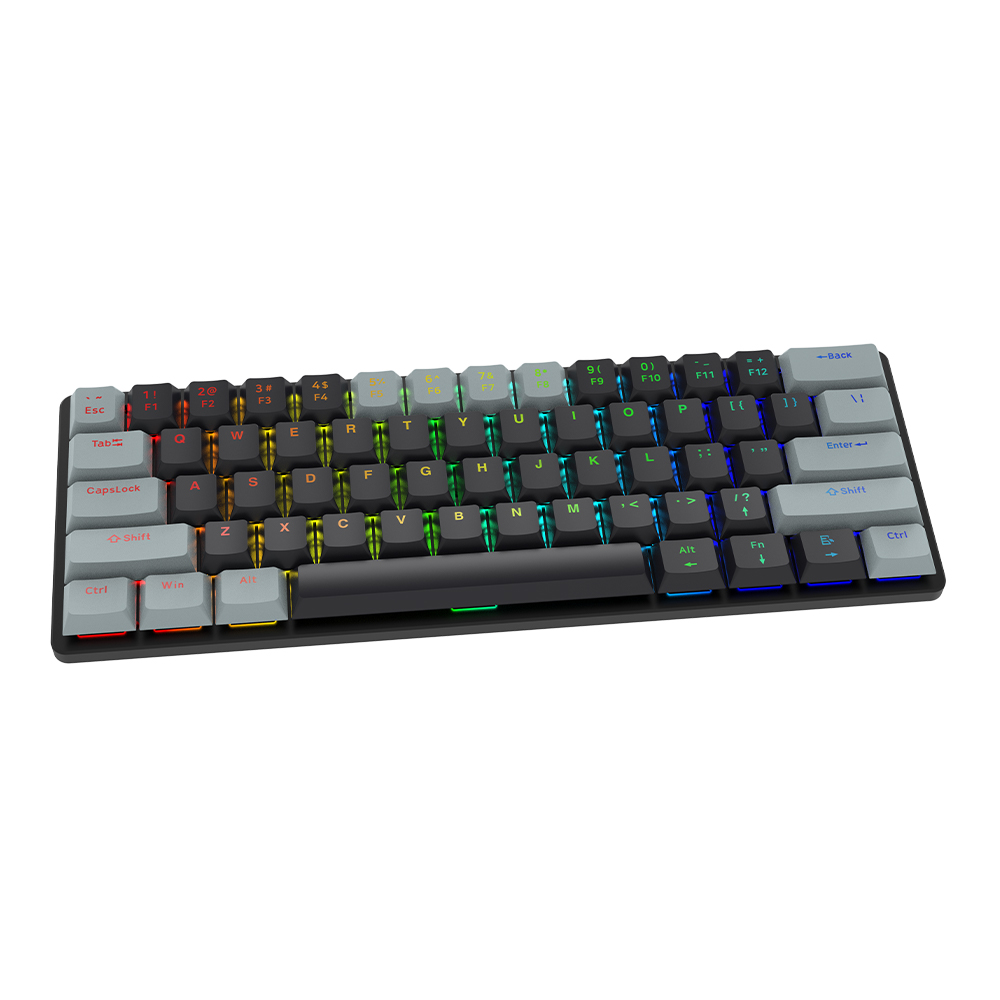 Portable Keyboard Mini Rgb Pcb Keycaps Bluetooth+usb Pc Mechanical ...