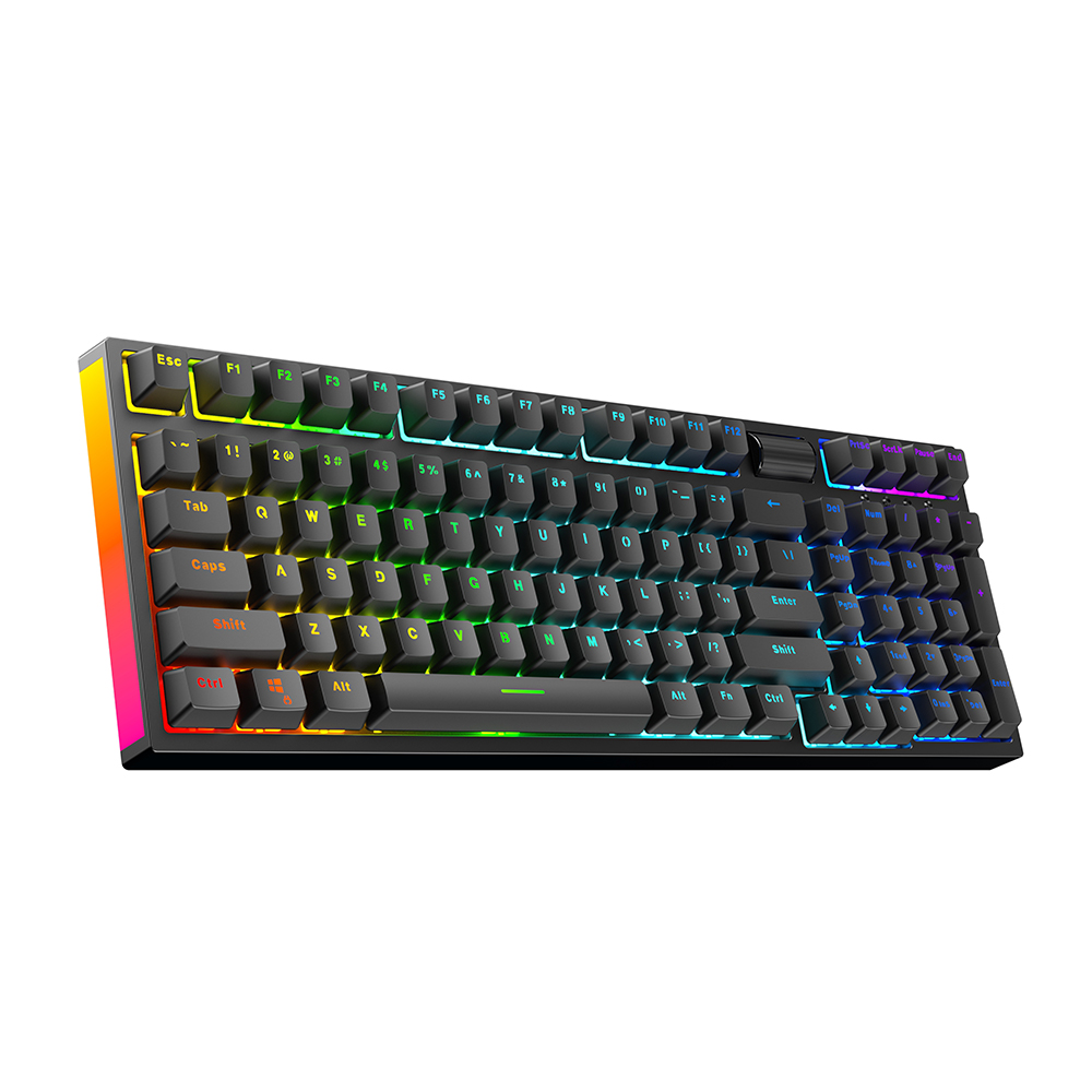 Gaming Keyboard Mechanical Rgb Ergonomics Keyboard Wireless Sunken Abs ...