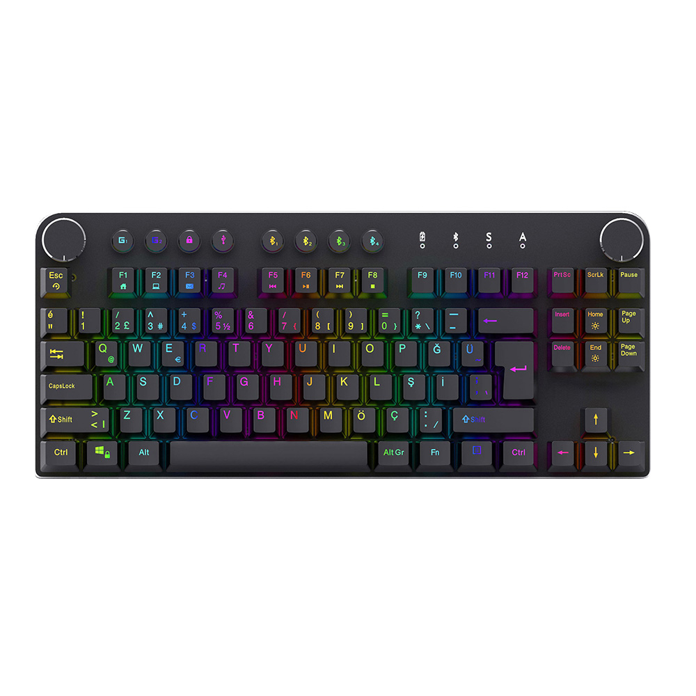 Mechanical Gaming Keyboard Rgb Backlit 88 Keys Customizable Usb Wired ...