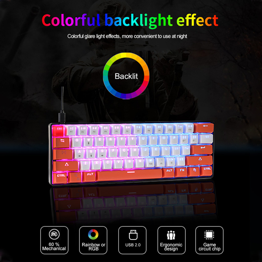 High Quality Compact Mechanical Keyboard Rainbow Rgb Backlight ...