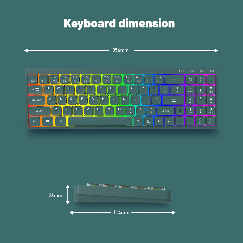 KY-MK310 78-key Low-profile Mechanical Keyboard Double Injection ...