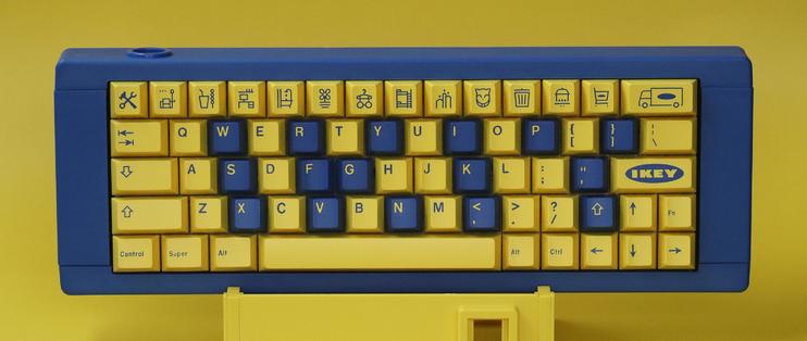 One Button a Day丨IKEA? JTK IKEY Yellow Blue Keycaps