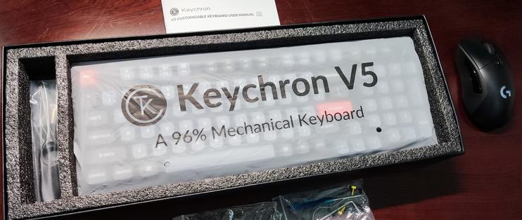 High-value Translucent Black Keychron V5 Customized Mechanical Keyboar