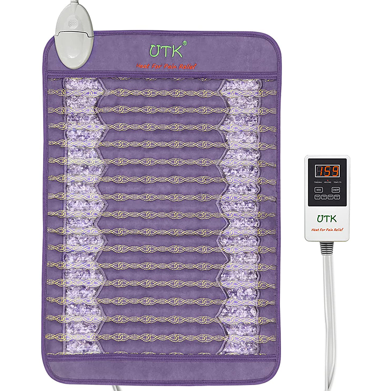 UTK Amethyst Healing Stone Heat Pad Auto Turn Off, Adjustable ...