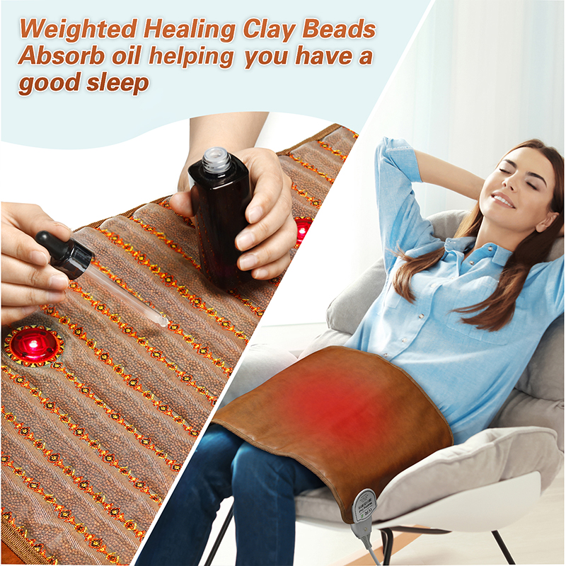 UTK far Infrared Heating Pads for Back Pain Relief, Heat Pad with Full ...