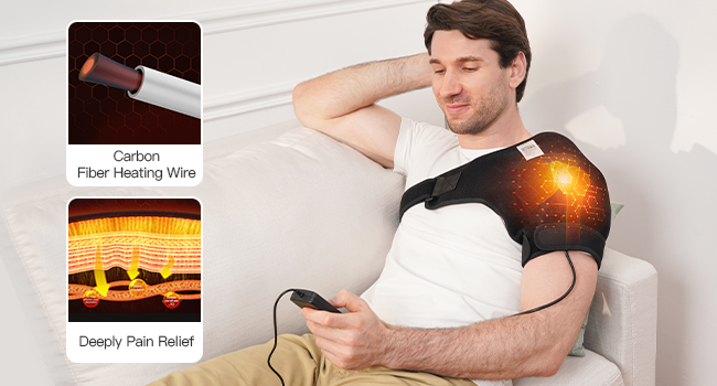 UTK Shoulder Heating Pads for Rotator Cuff Pain, far Infrared Heating ...