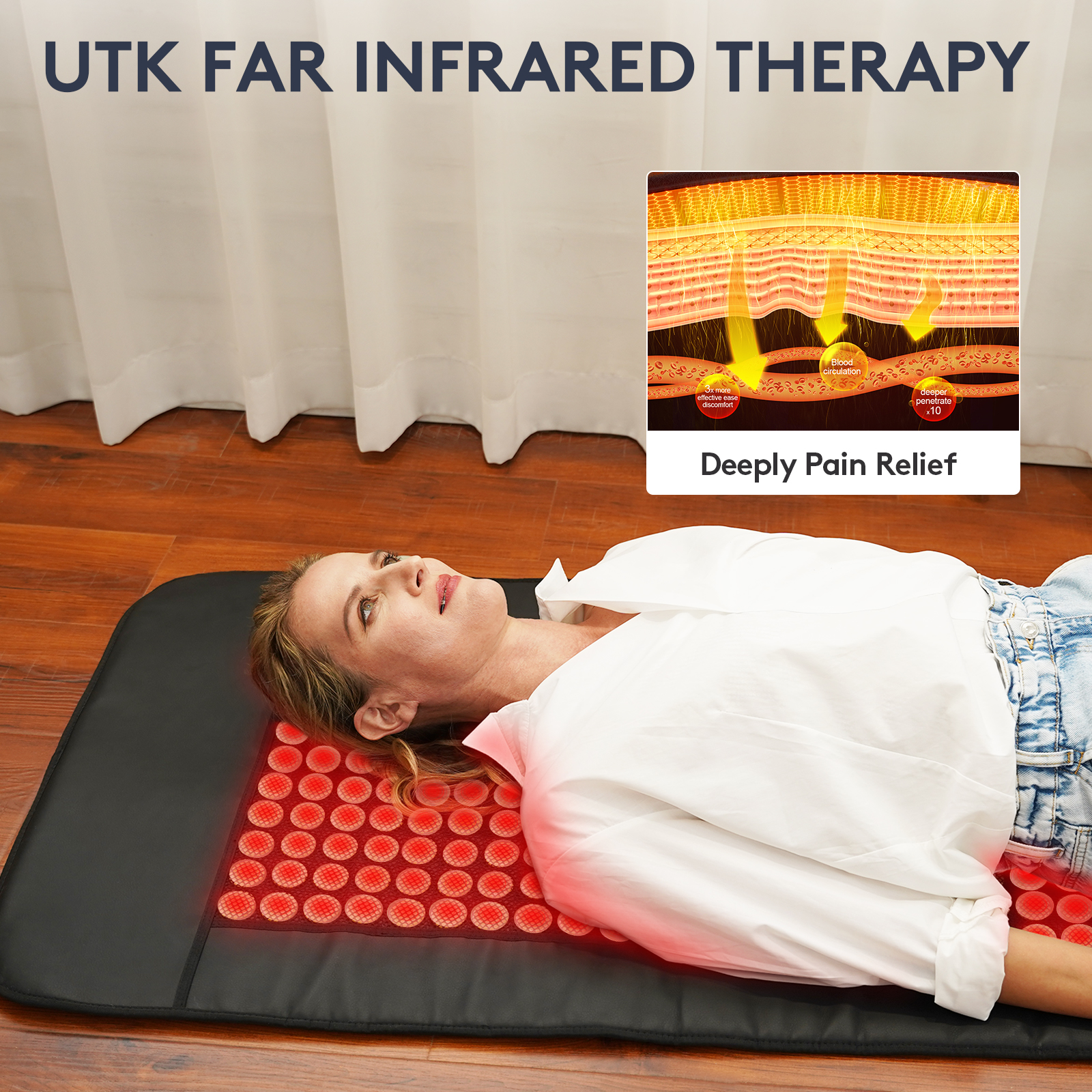 UTK 24"x 70" UTK Best Full Body Infrared Heating Pad Natural Jade ...