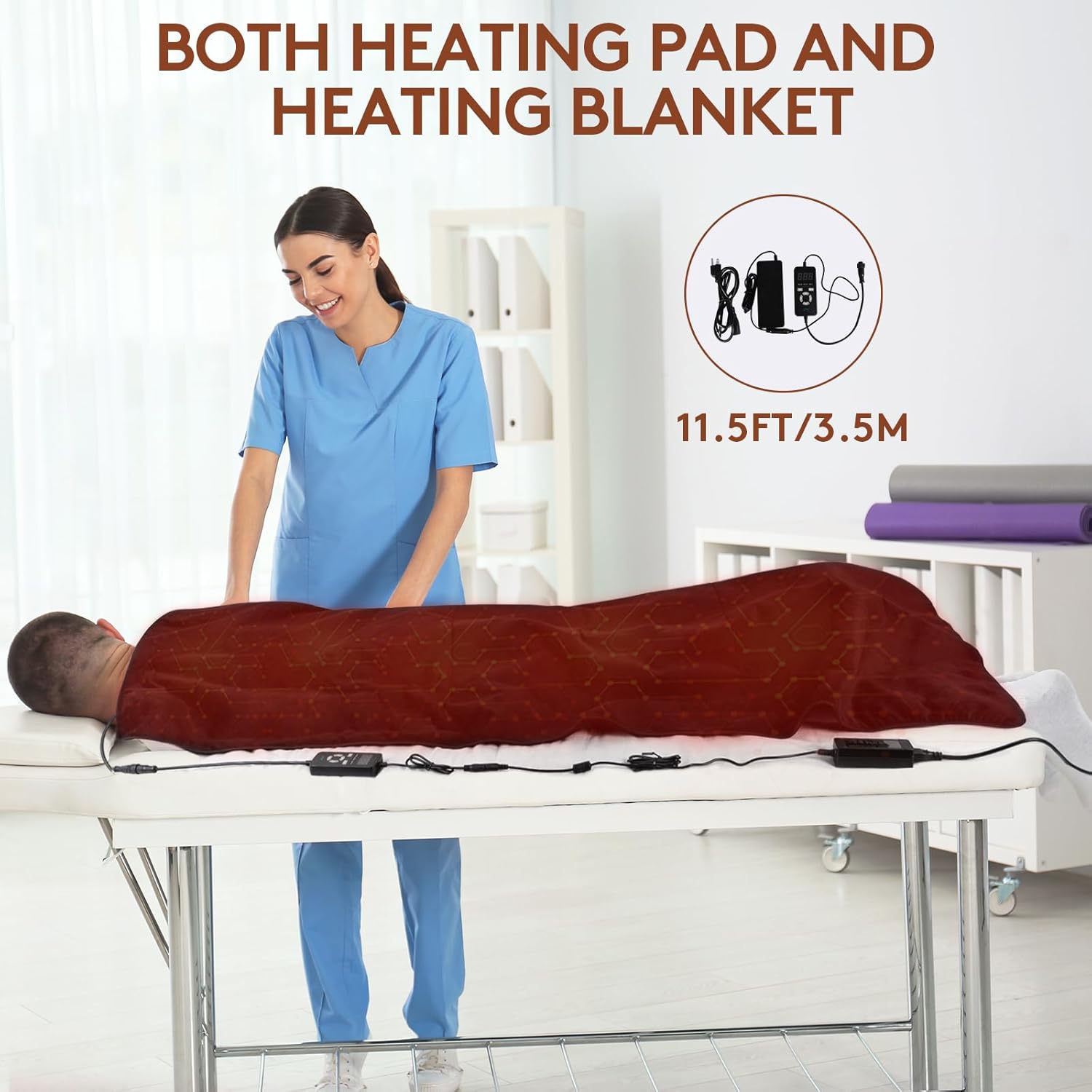 UTK Full Body Size Infrared Heating Pad for Pain Relief, 70" X 31 ...