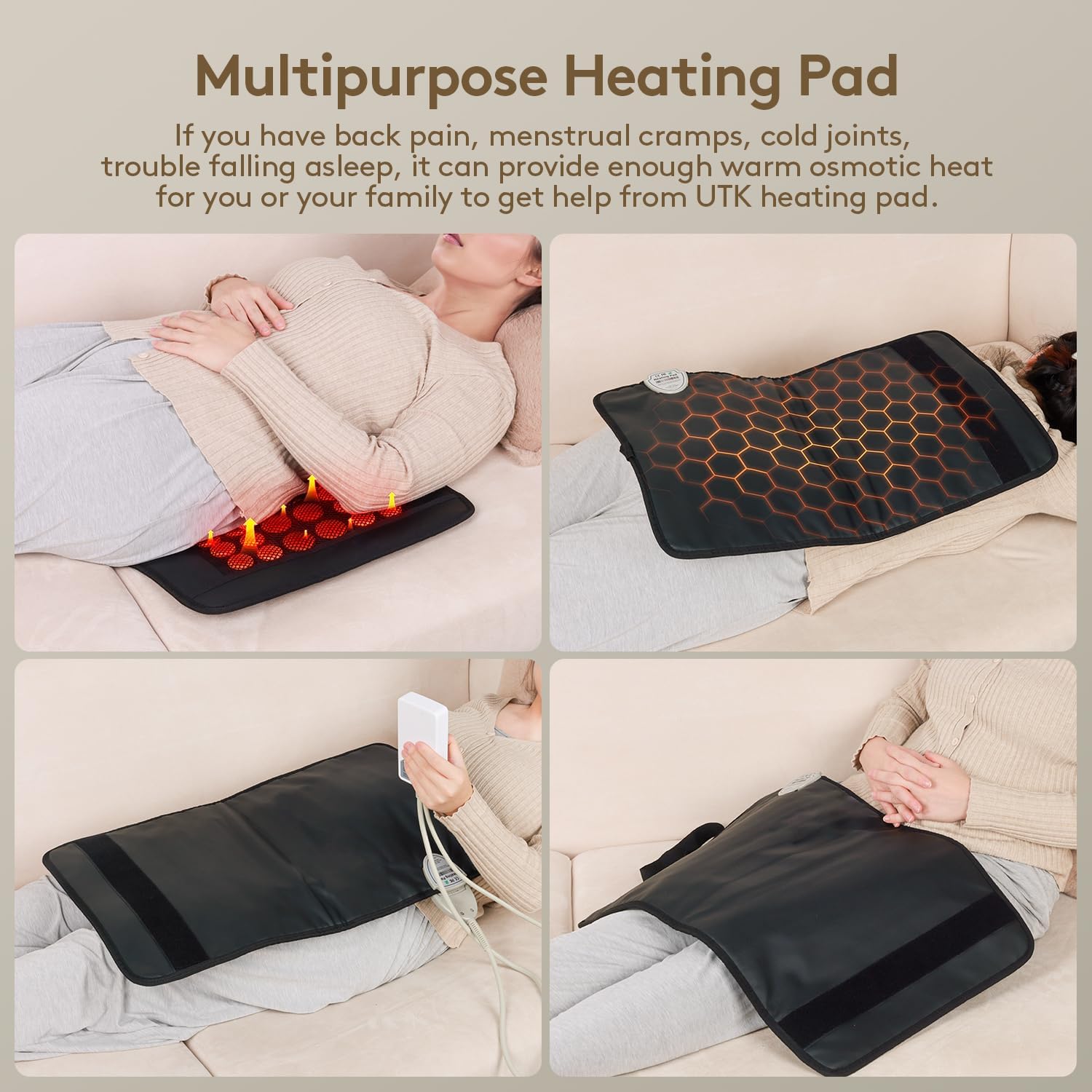 UTK Far Infrared Back Natural Jade Heating Pad-Small Pro Size