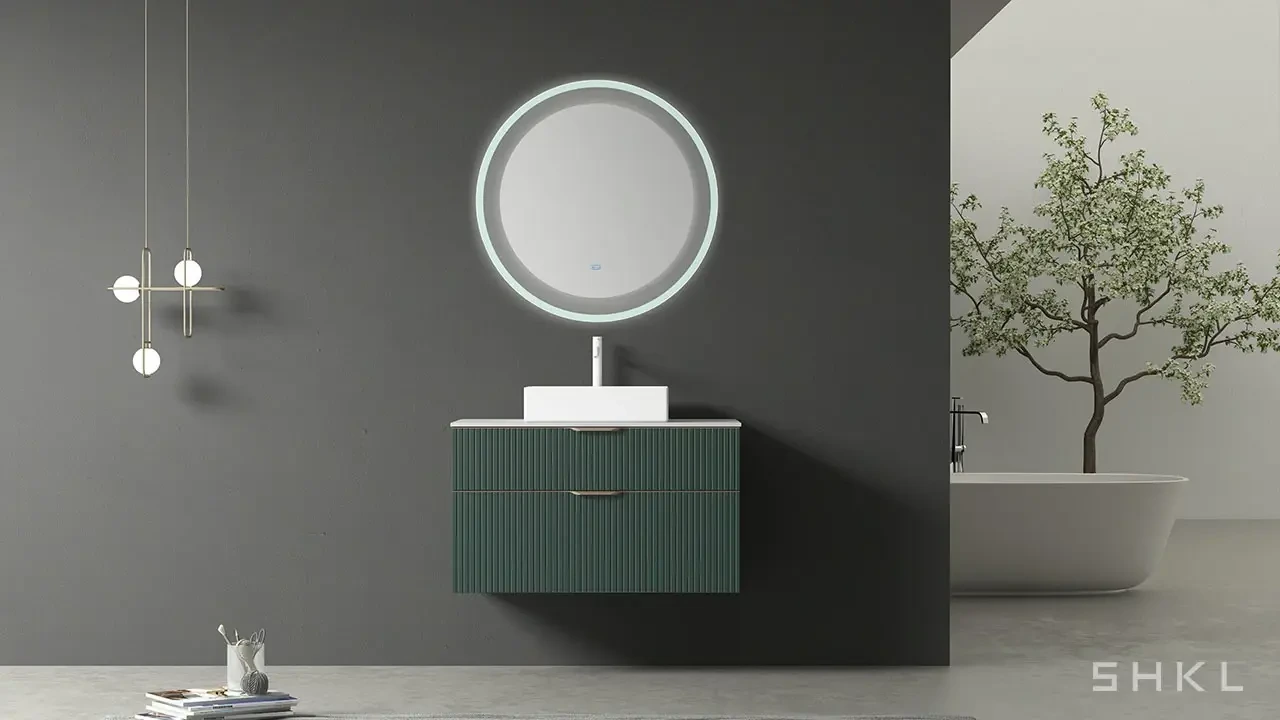 Bathroom Storage Cabinet Wall Mounted Mirror With Lights | Cabinets ...