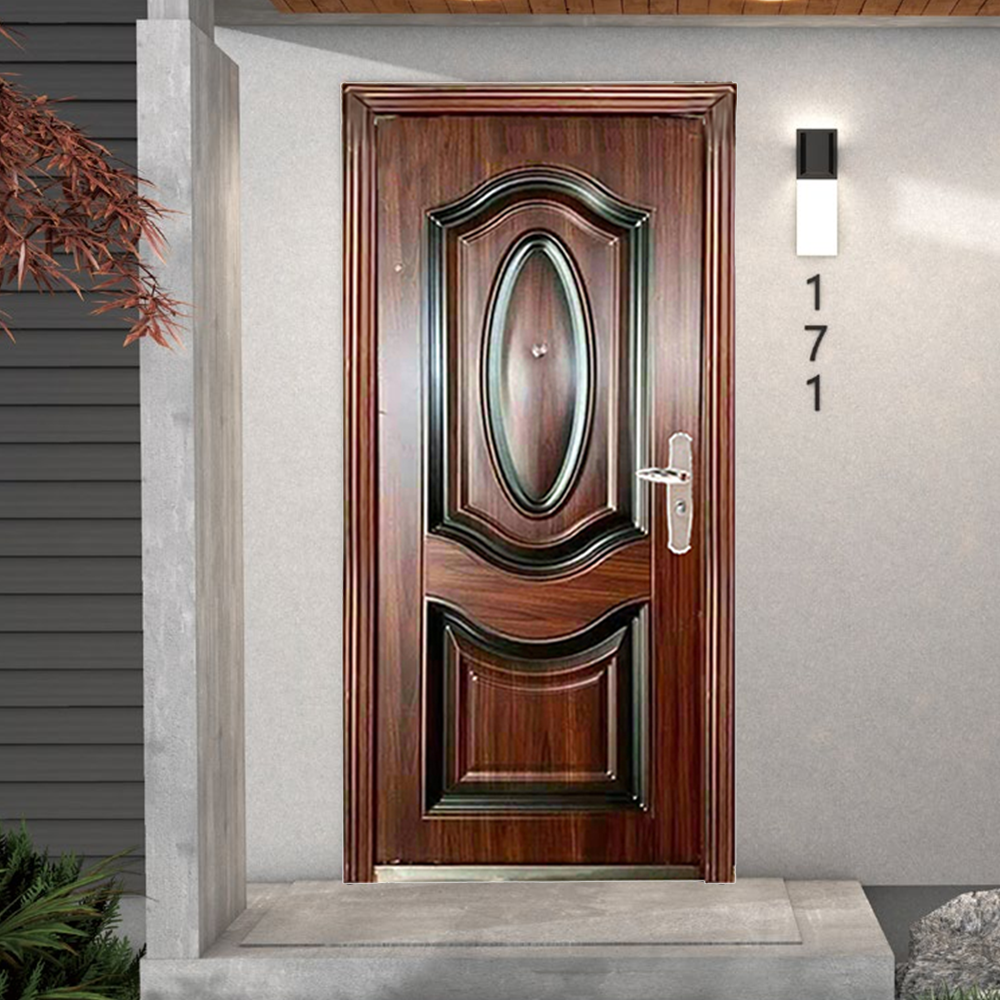 Turkish Reinforced Exterior Steel Metal Door Fancy Stainless S - Zonle