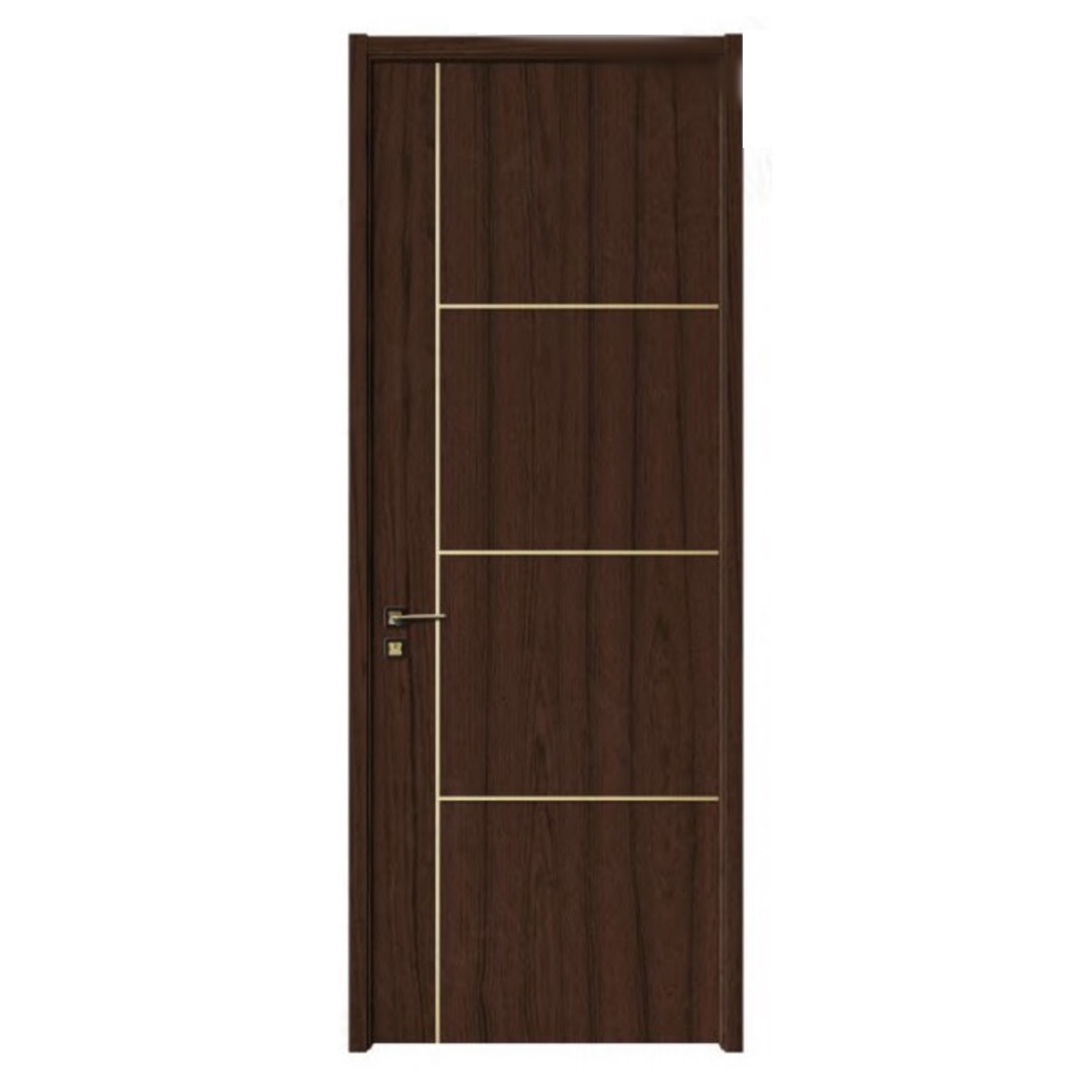 Factory Price Polymer Soundproof Flush Solid Wood Door Front Entry Interior