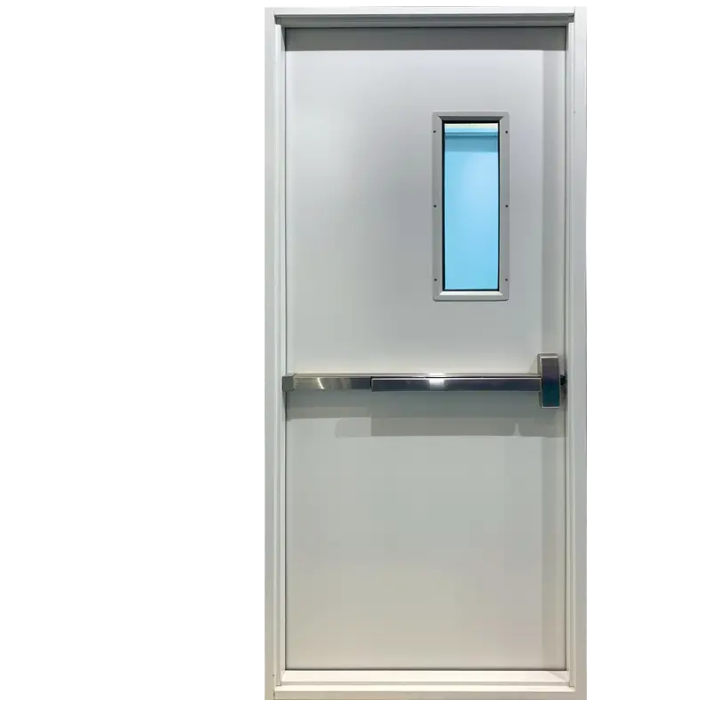FD30 Interior Steel Emergency Fire Resistance Exit Doors With Half ...