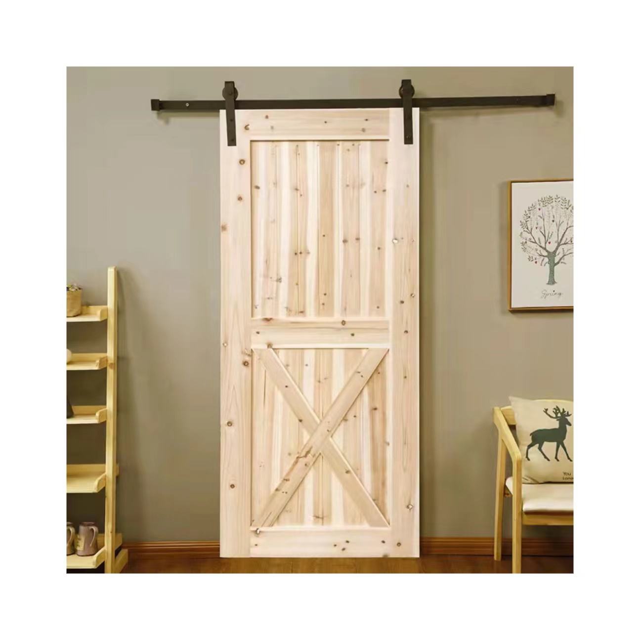 Bedroom Solid Wooden Soundproof Sliding Barn Door | Interior Sliding ...