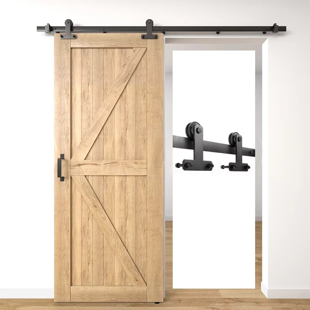 Modern Style Sliding Barn Door System Interior Wooden Barn Doors with ...