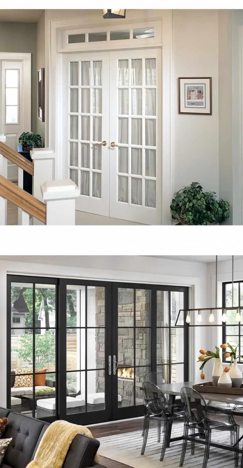 Custom French Interior Glass WPC Sliding Door for House | Zonle