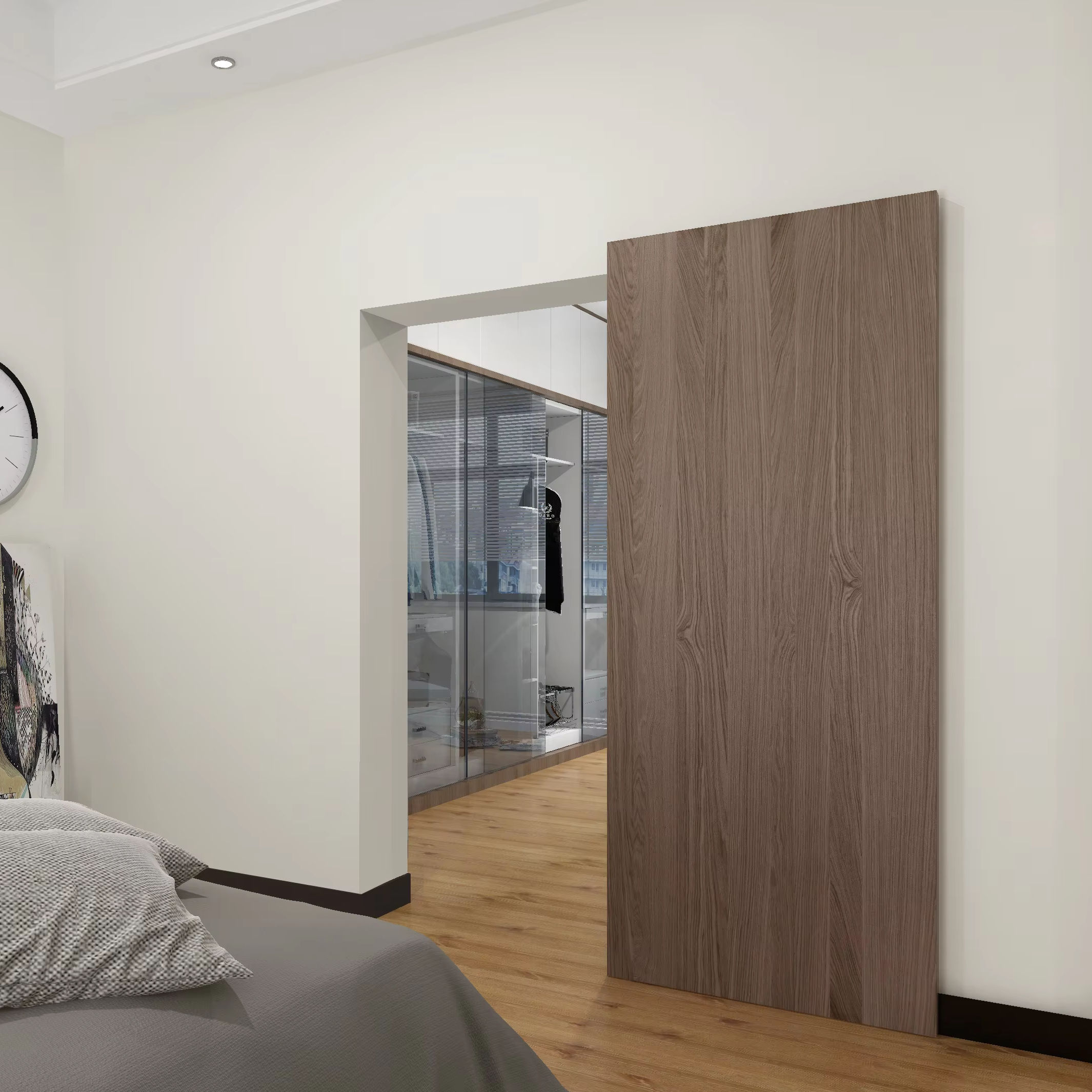Hidden Track Ghost Sliding Door | Modern Invisible Hardware Indoor Sliding System